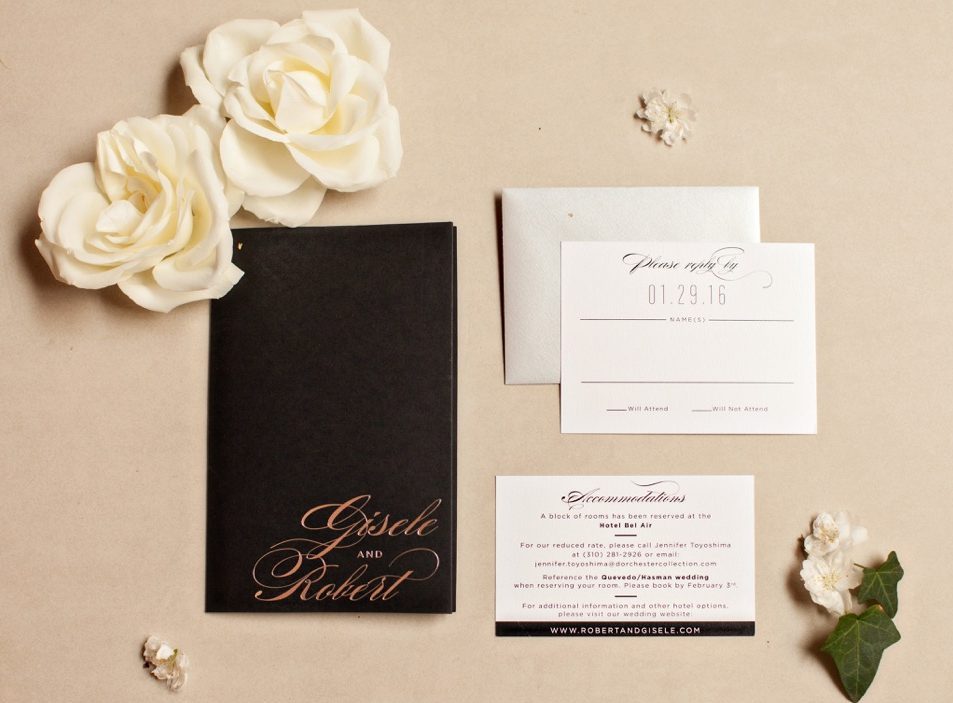 Luxurious Silver Foil Wedding Invitations – Paper & Home